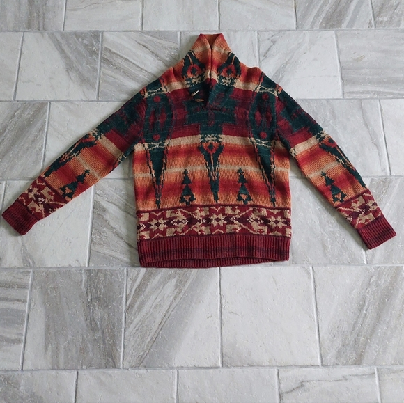 Ralph Lauren | Sweaters | Vintage Polo Country Ralph Lauren Handknit Wool Southwestern Sweater ...
